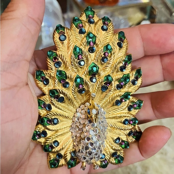 Piscitelli | Jewelry | Amazing Vintage Piscitelli Peacock Brooch With ...